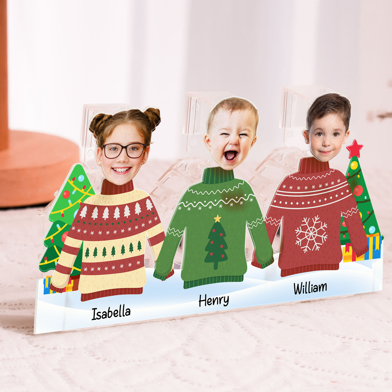 Family Friend Siblings Funny Face - Personalized Photo Shaking Head ...