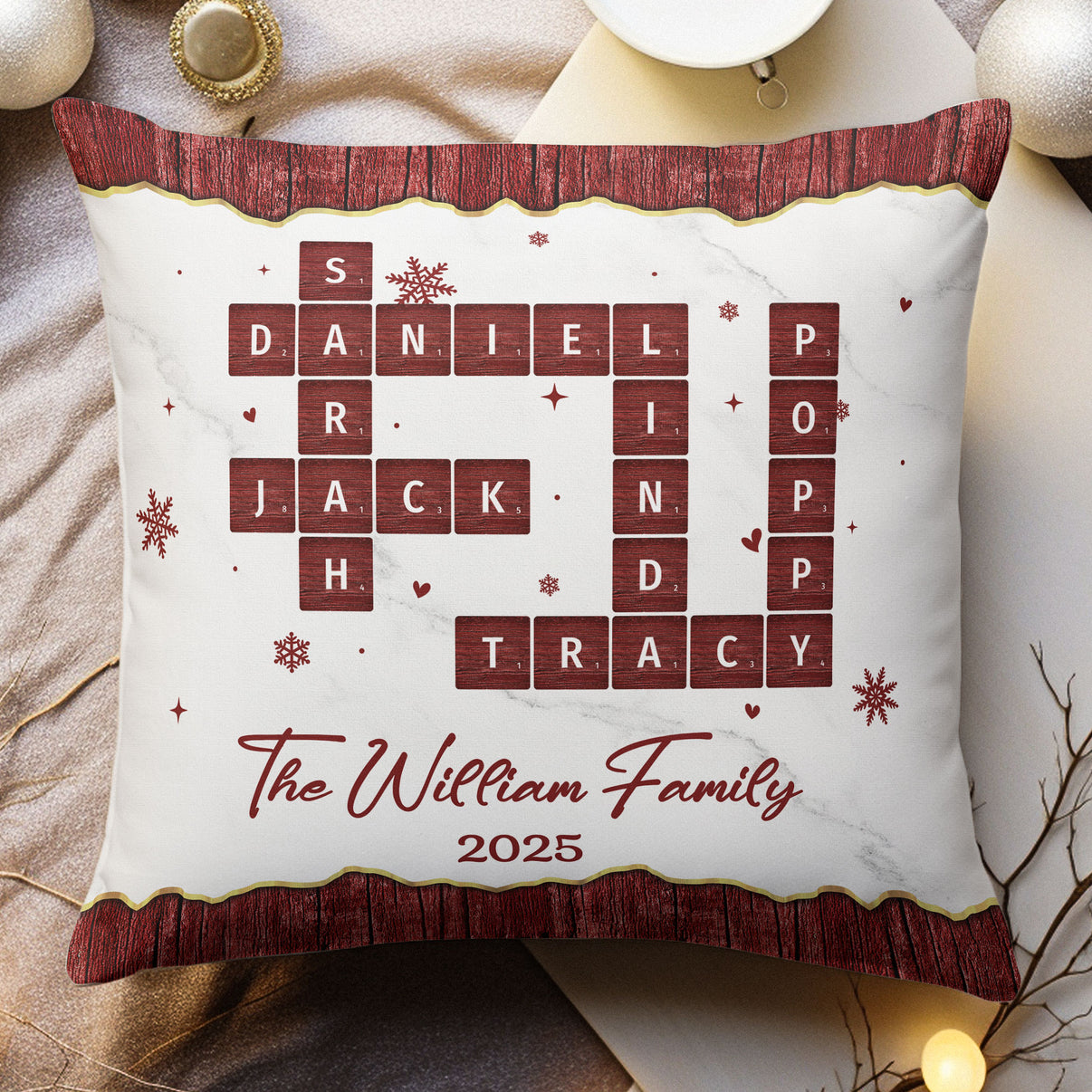 Family Name Scrabble - Personalized Pillow (Insert Included) – Macorner