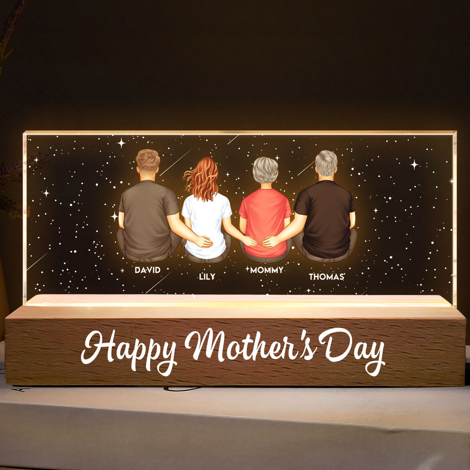 Family Sitting Together - Personalized LED Night Light – Macorner