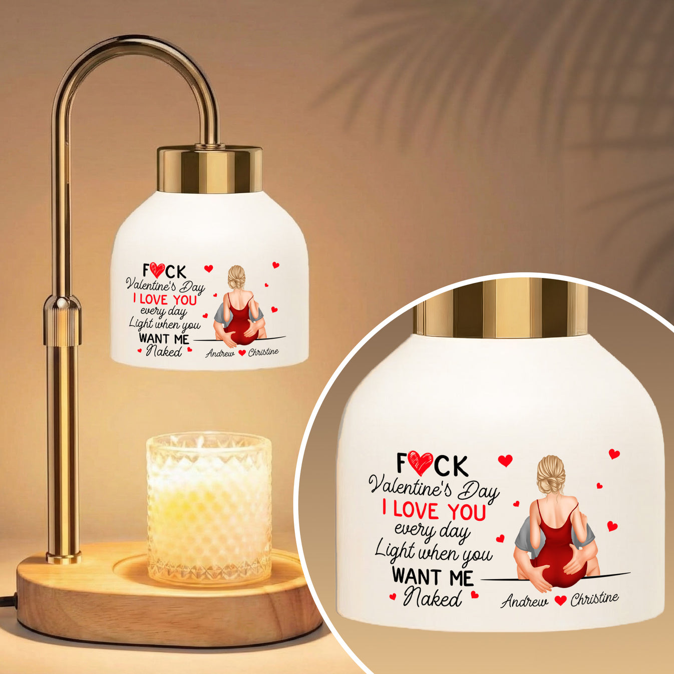 F*ck Valentine's Day I Love You Every Day - Personalized Candle Warmer ...