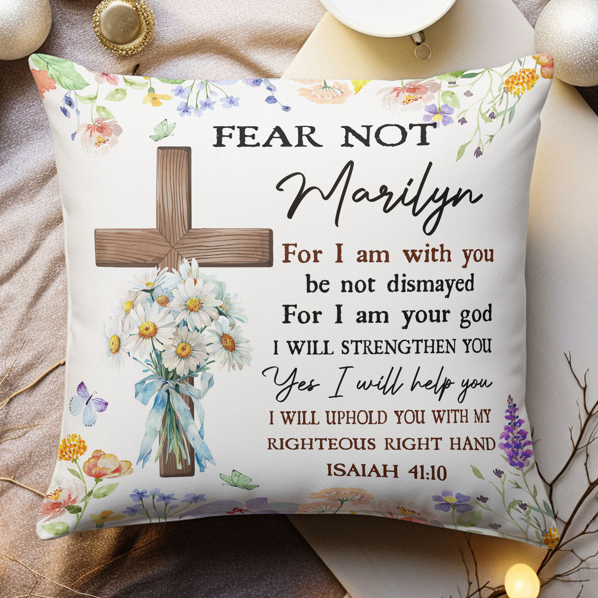 Fear Not, For I Am With You - Personalized Pillow (Insert Included ...