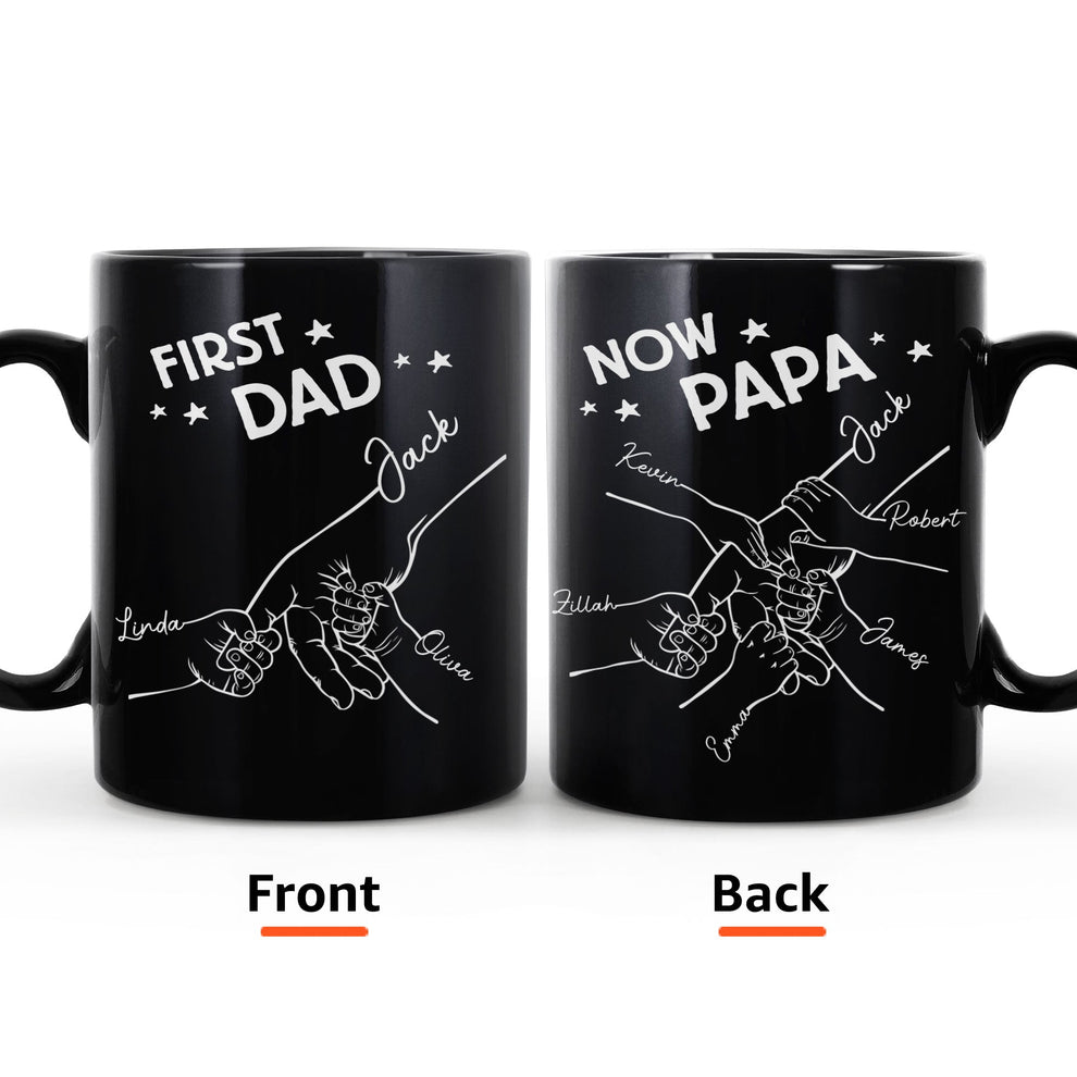 First Dad Now Grandpa Fist Bump - Personalized Mug – Macorner