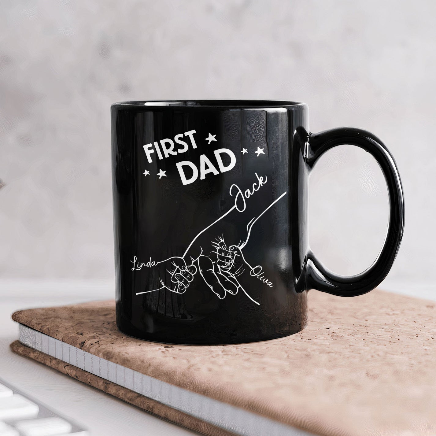 First Dad Now Grandpa Fist Bump - Personalized Mug – Macorner