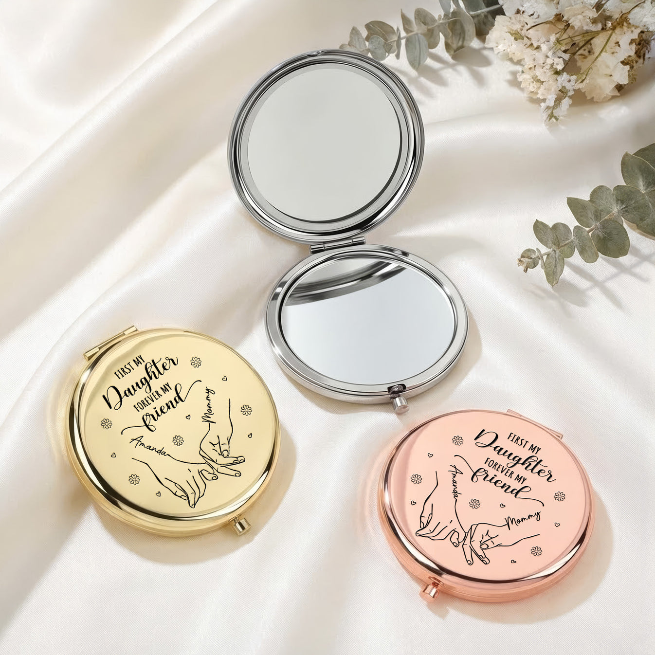 First My Mother Forever My Friend - Personalized Compact Mirror – Macorner