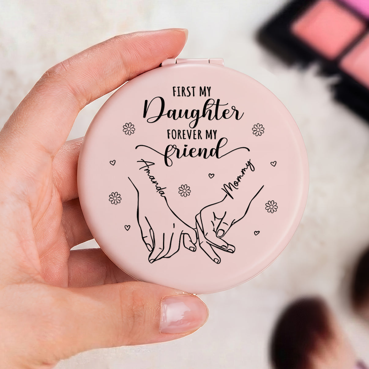 First My Mother Forever My Friend - Personalized Compact Mirror – Macorner