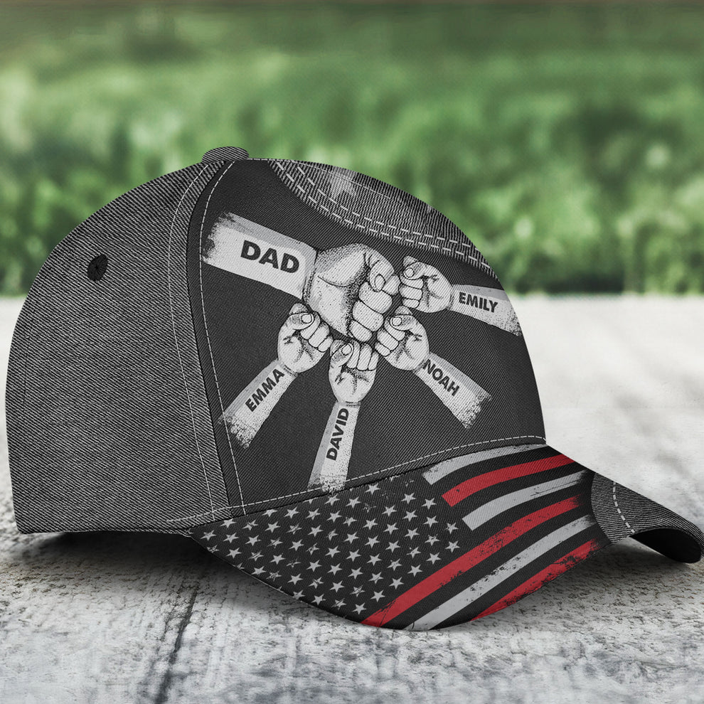 Fist Bump Daddy Grandpa - Personalized Classic Cap - Gift For Dad ...