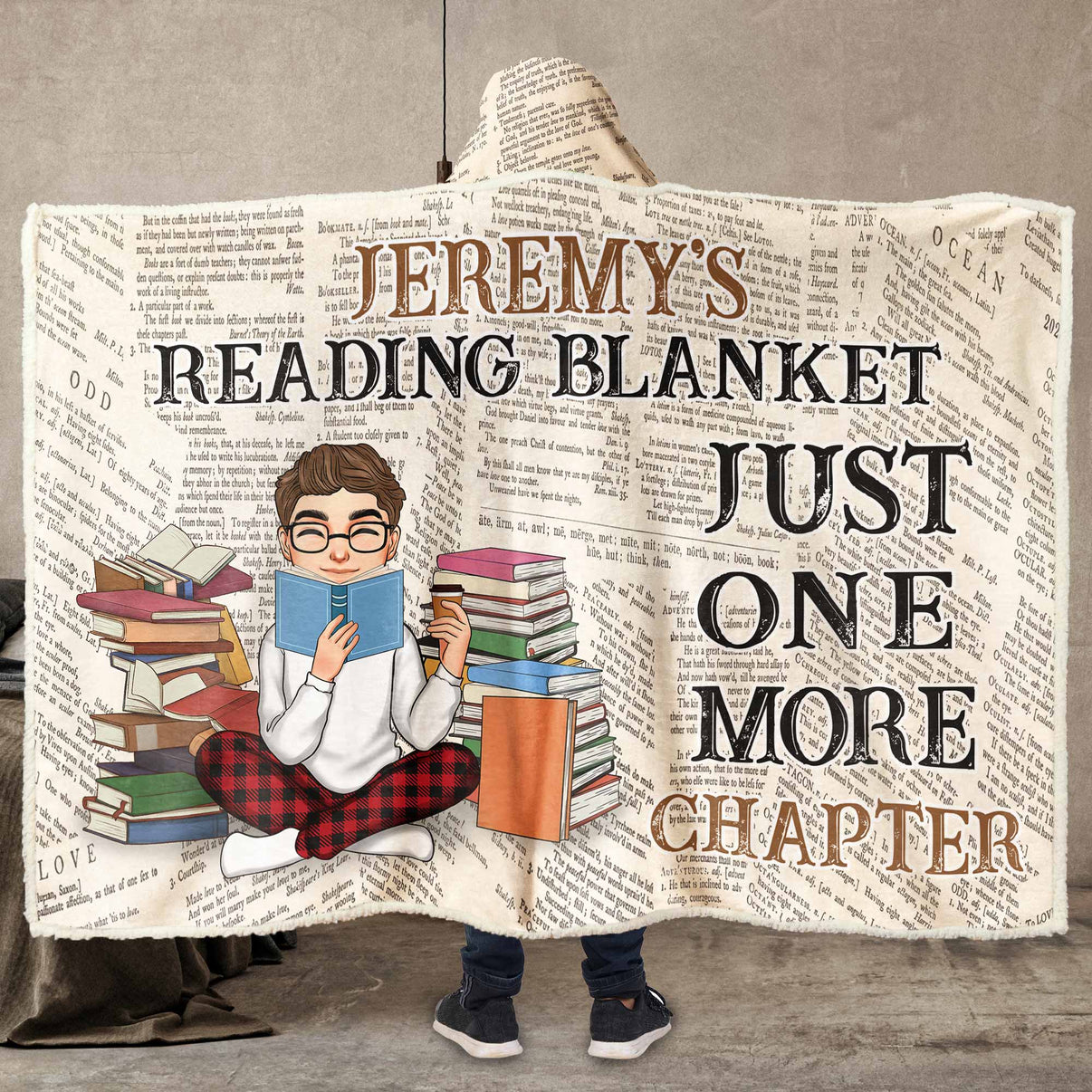 For Him - My Reading Blanket - Personalized Wearable Blanket Hoodie ...