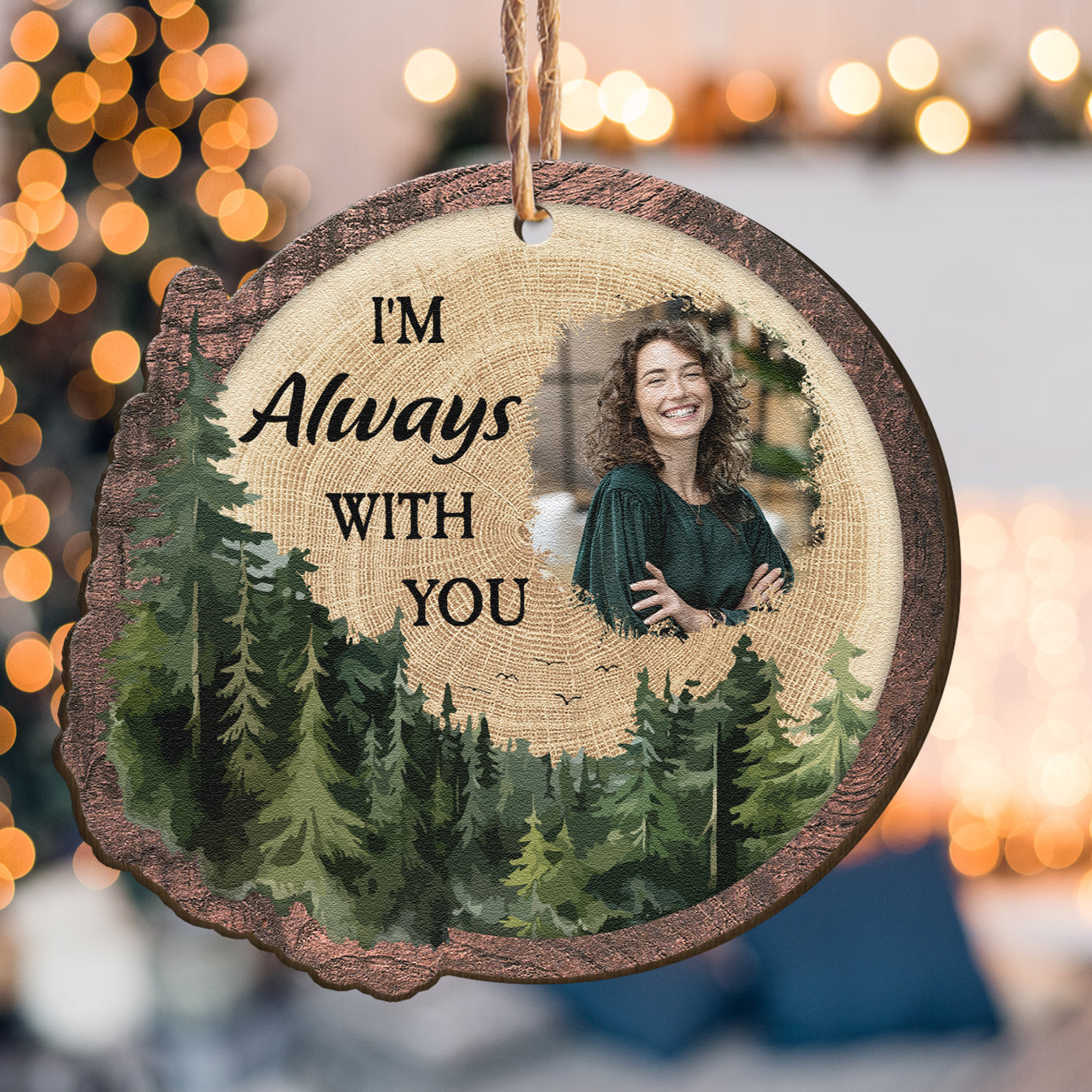 Forest Trees Memory - Personalized Wooden Photo Ornament – Macorner