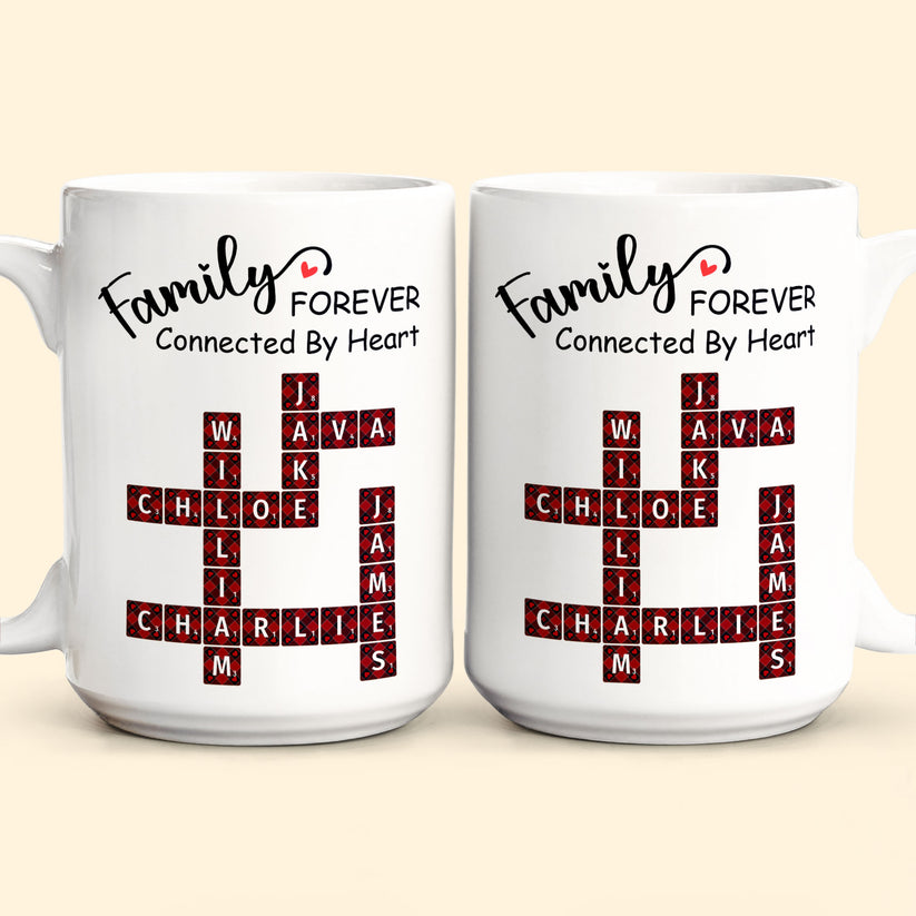 Forever Connected By Heart Scrabble Name - Personalized Mug – Macorner