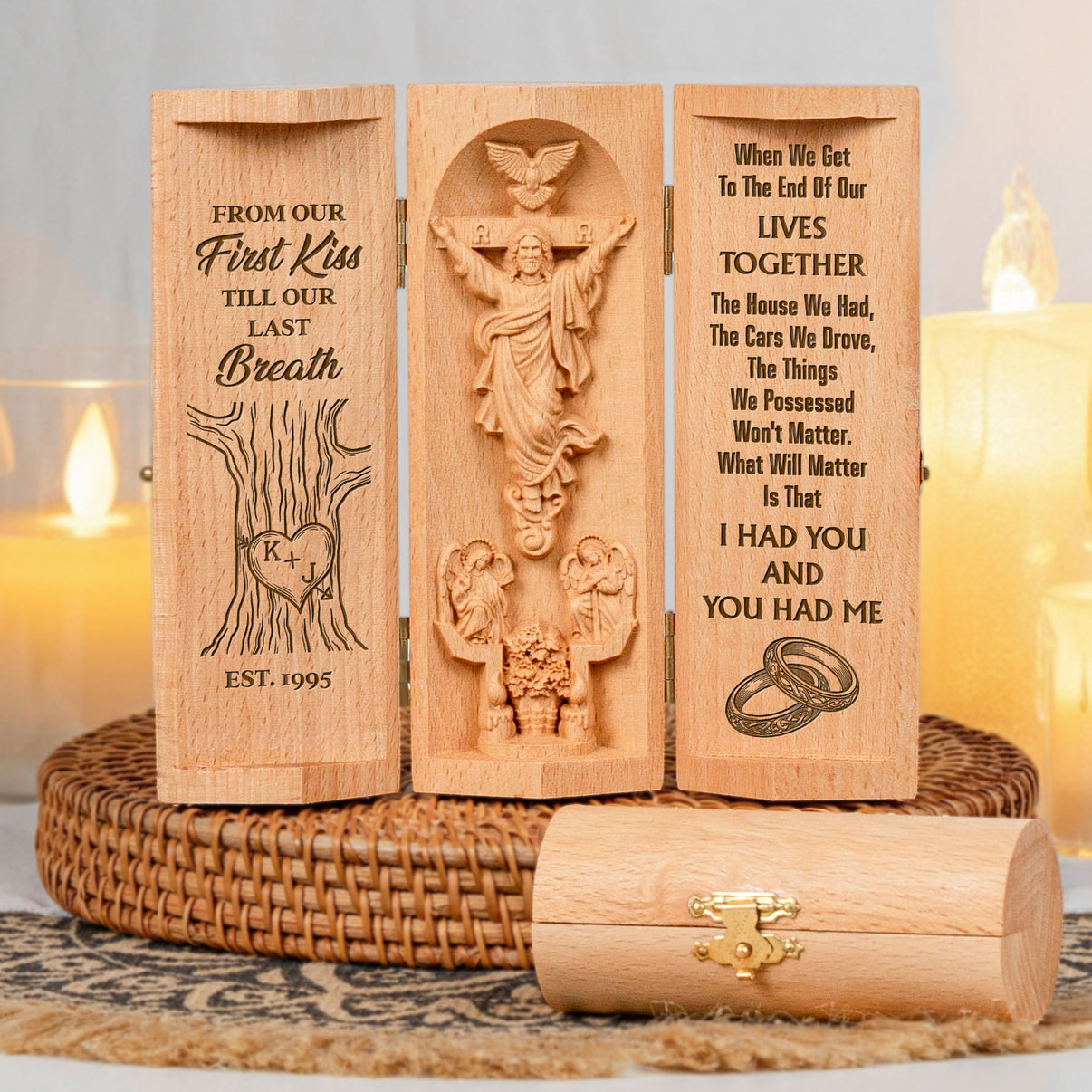From Our First Kiss Till Our Last Breath - Personalized Wooden Plaque ...