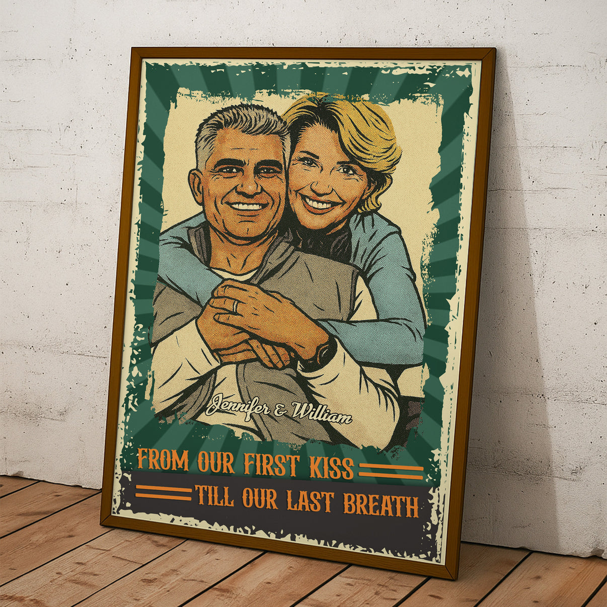 From Our First Kiss Till Our Last Breath Retro Comic - Personalized Ph ...