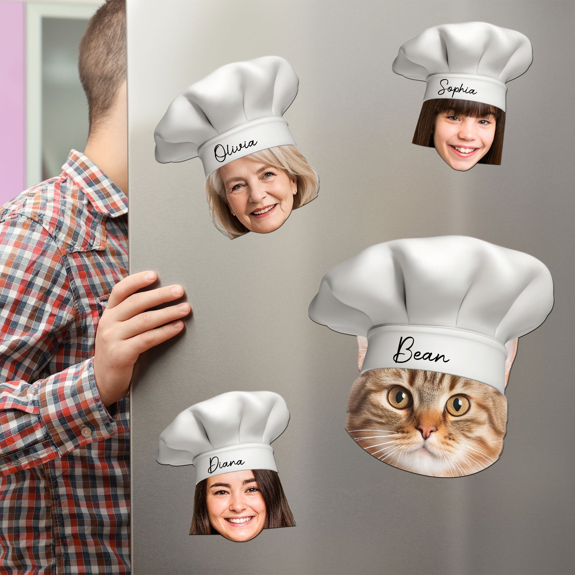 Funny Chef Face - Personalized Photo Magnet – Macorner