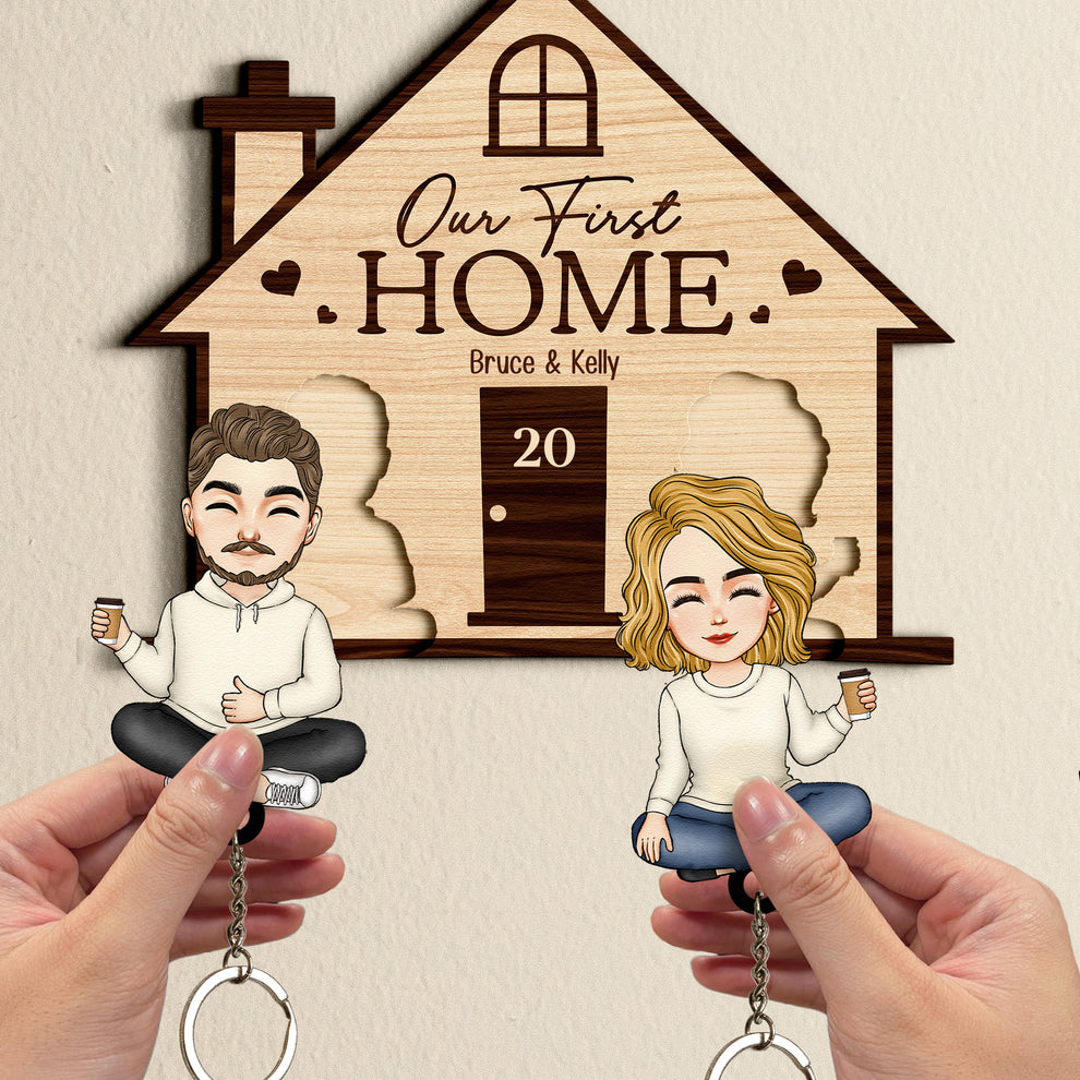 Funny Couple Home Sweet Home - Personalized Key Holder – Macorner