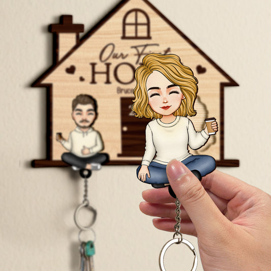 Funny Couple Home Sweet Home - Personalized Key Holder – Macorner