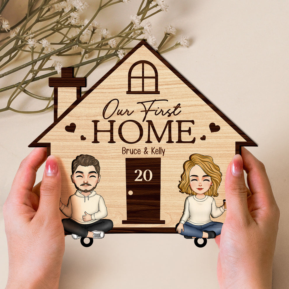 Funny Couple Home Sweet Home - Personalized Key Holder – Macorner