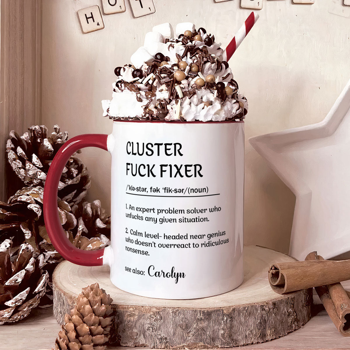 Funny Cup - Gifts For Boss, Coworkers - Cluster F*ck Fixer - Custom ...