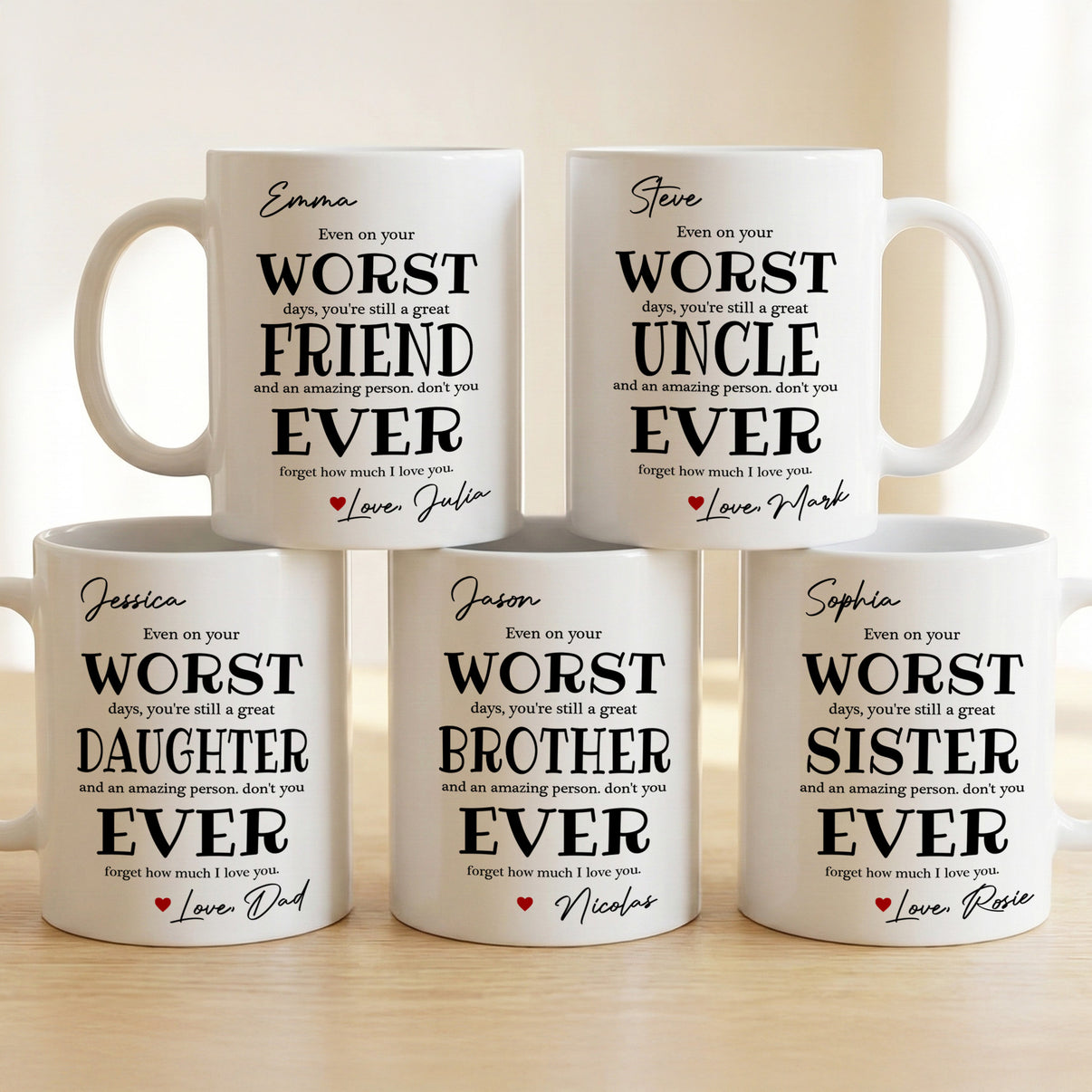 Funny Gift For Family, Friend, Worst Daughter, Son Ever - Personalized ...