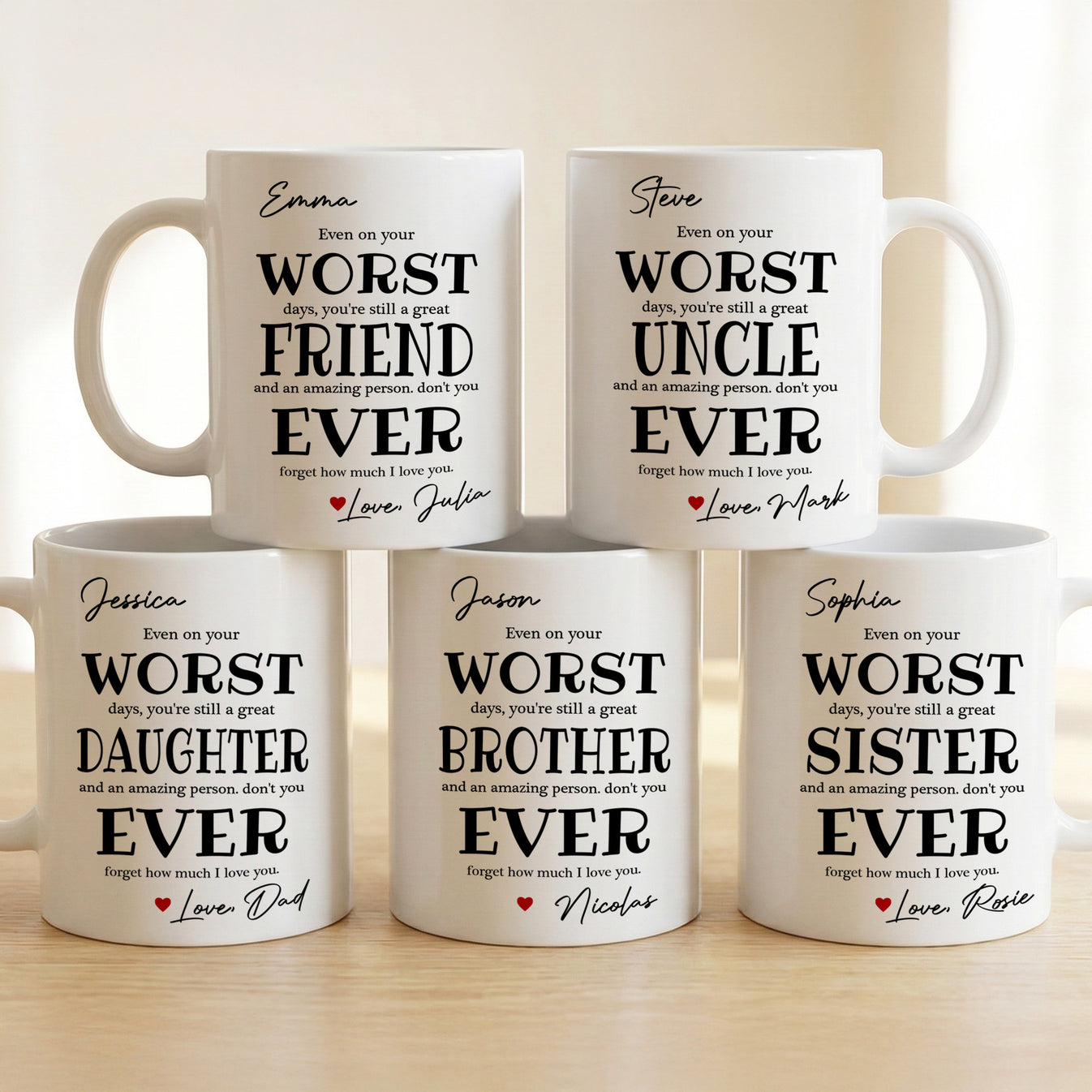 Funny Gift For Family, Friend, Worst Daughter, Son Ever - Personalized ...