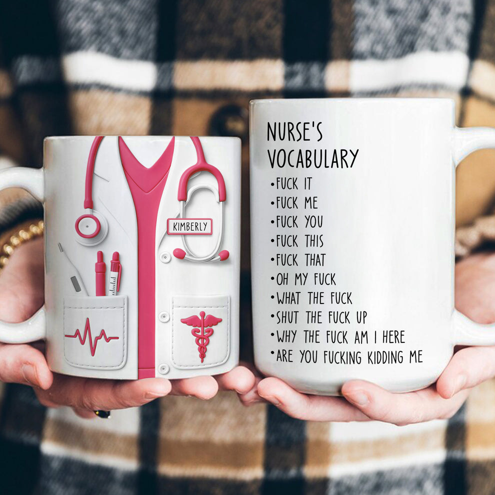 Funny Gift For Nurse - Nurse Vocabulary Custom Flattened Design ...
