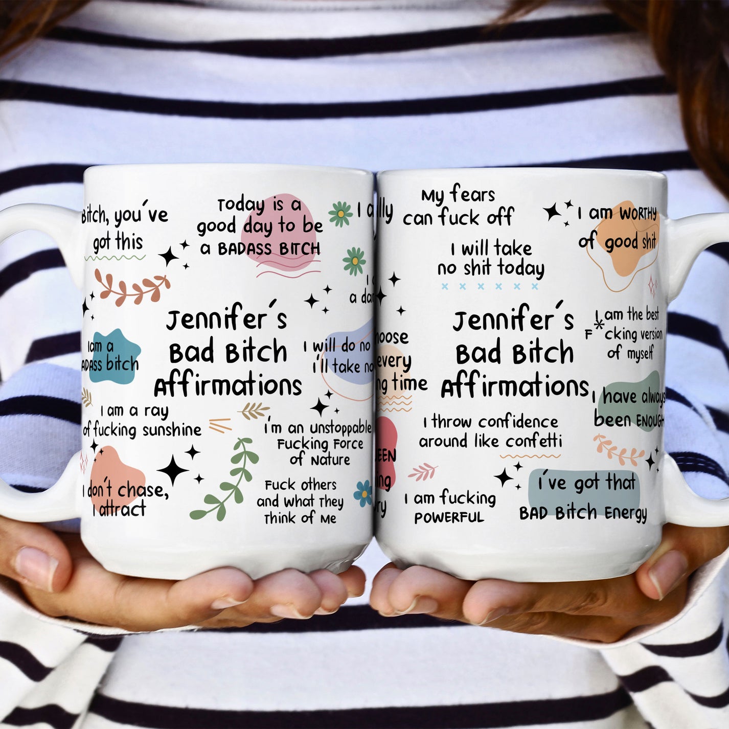 Funny Mug - Bad B*Tch Affirmations - For Coworkers, Friends, Self Gift ...