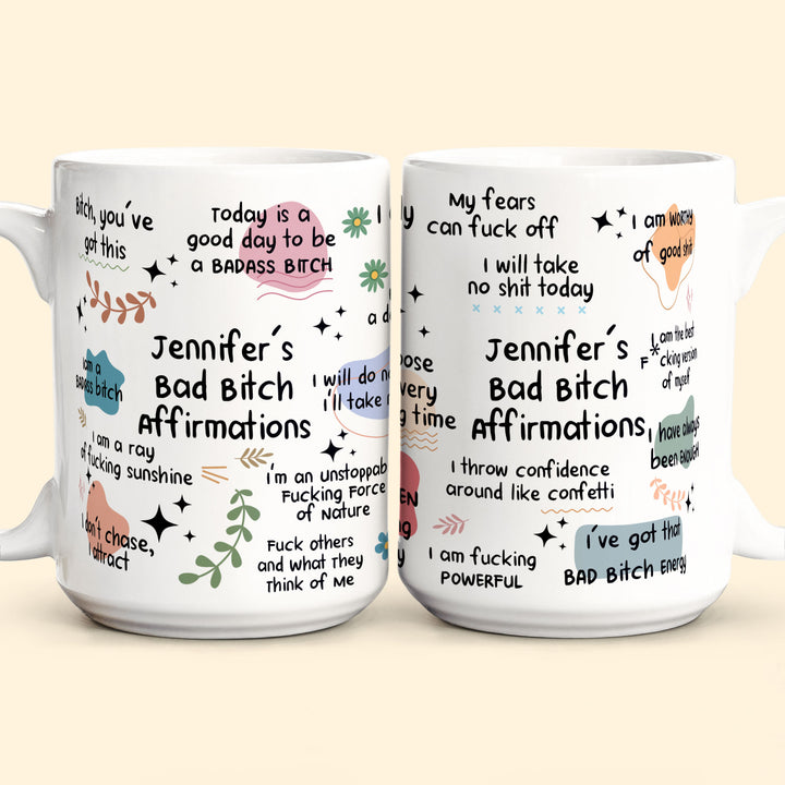 Funny Mug - Bad B*Tch Affirmations - For Coworkers, Friends, Self Gift ...