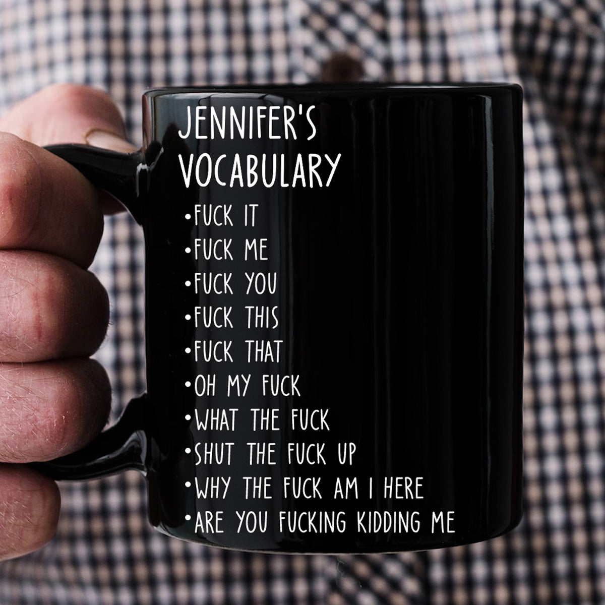 Funny Mug - Black Mug - F*Ck Vocabulary - Fun Gifts For Coworker ...