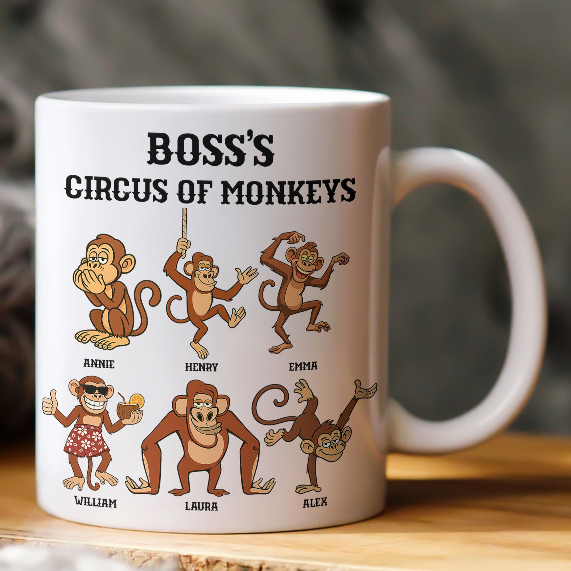 Funny Mug - Boss’s Circus Of Monkeys - Christmas Exchange Gifts For Bo ...