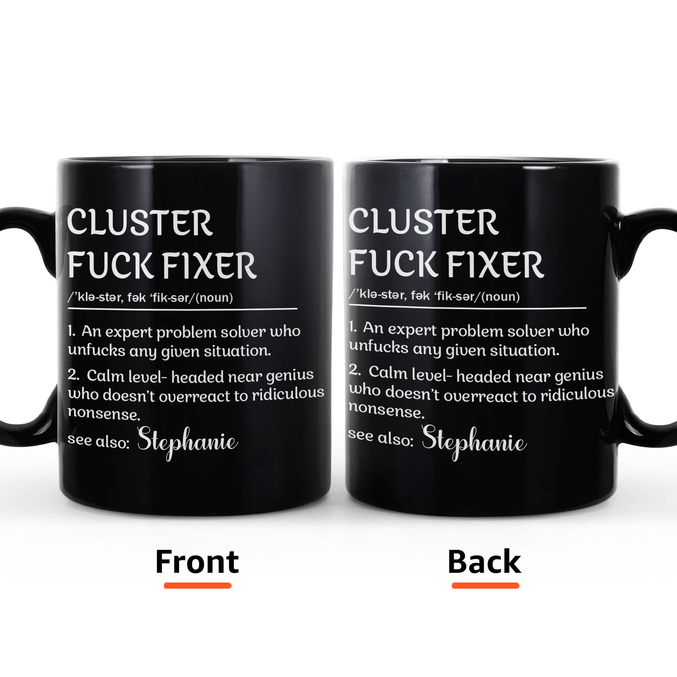 Funny Mug - Cluster F*Ck Fixer - Black Version- Fun Gifts For Coworker ...