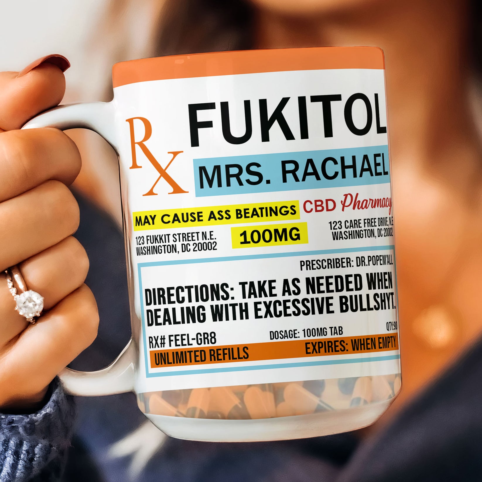 Funny Mug - Fukitol Rx Prescription - Gifts For Coworkers, Friends ...