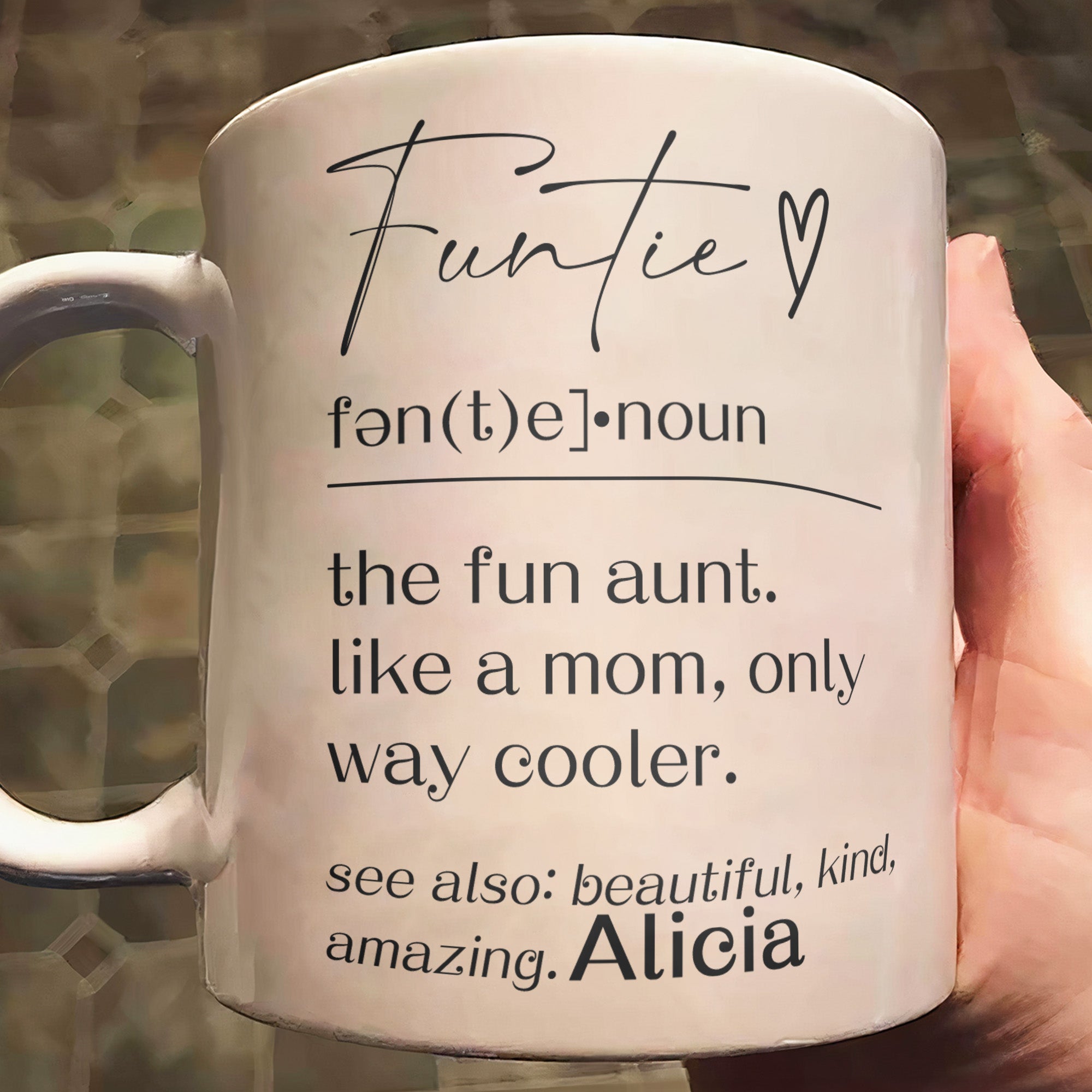 Funny Mug - Funtie Definition - Fun Gifts Aunt, Auntie, Women ...