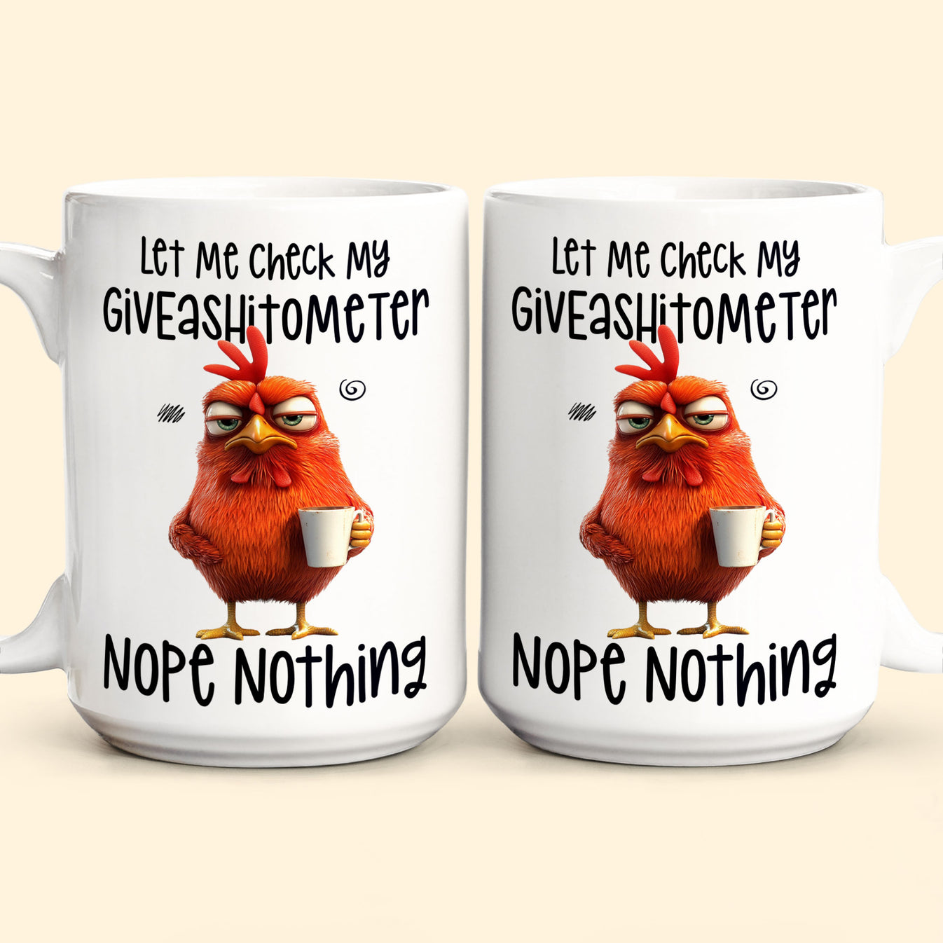 Funny Mug - Let Me Check My Giveashitometer Nope Nothing - Fun Gifts ...