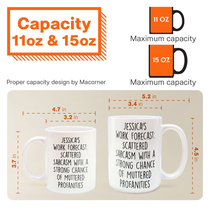 Funny Mug - Work Forecast - Fun Gifts For Coworker, Friends, Boss ...