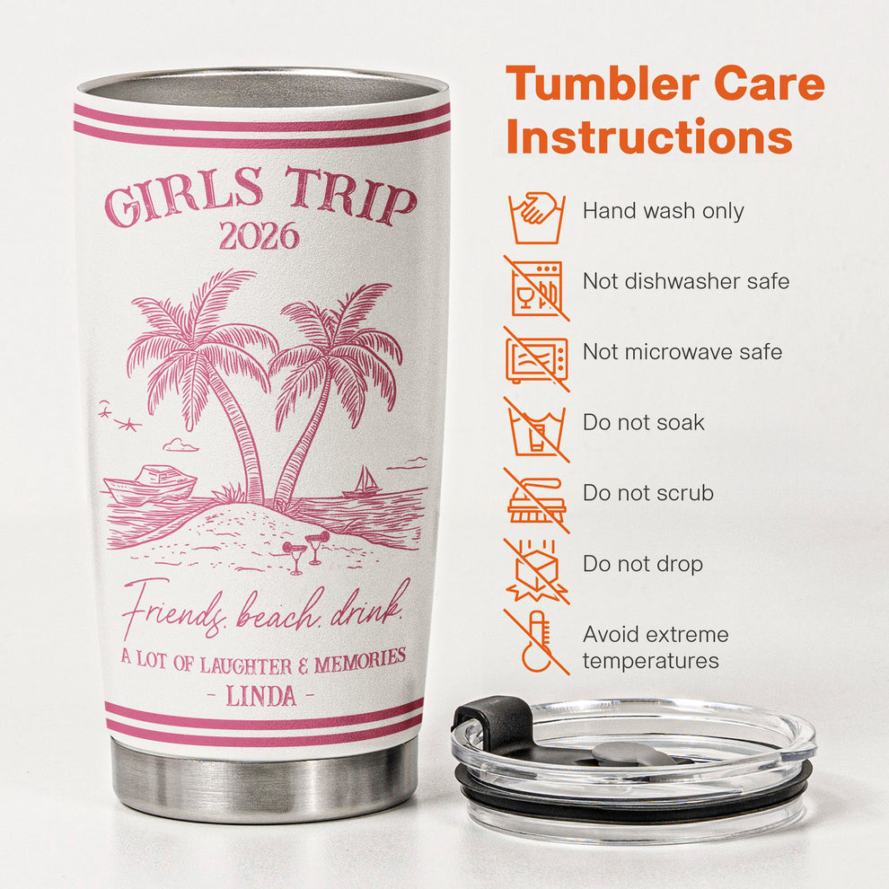 Girls Trip Summer Time - Personalized Tumbler – Macorner