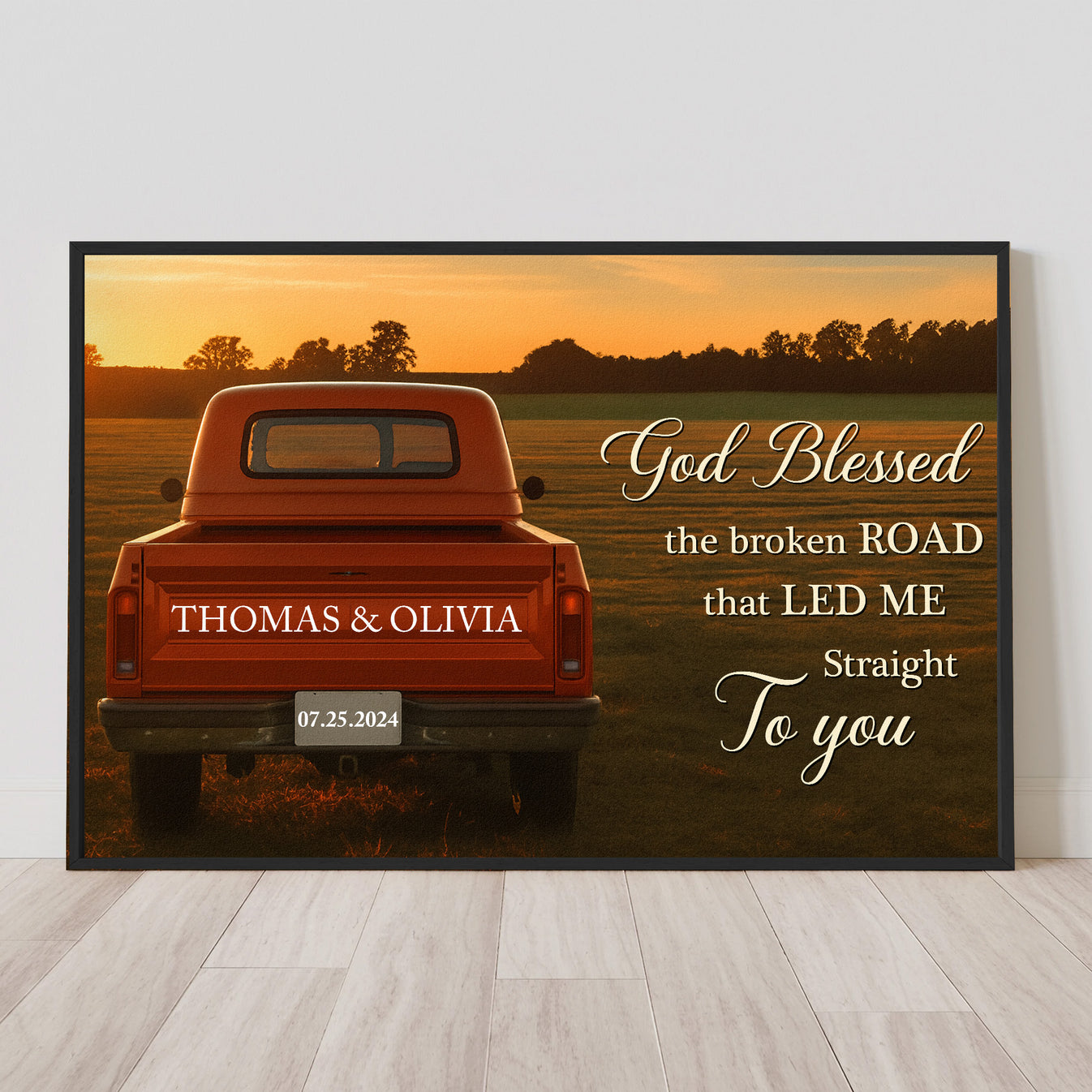 God Blessed The Broken Road That Led Me Straight To You - Personalized ...