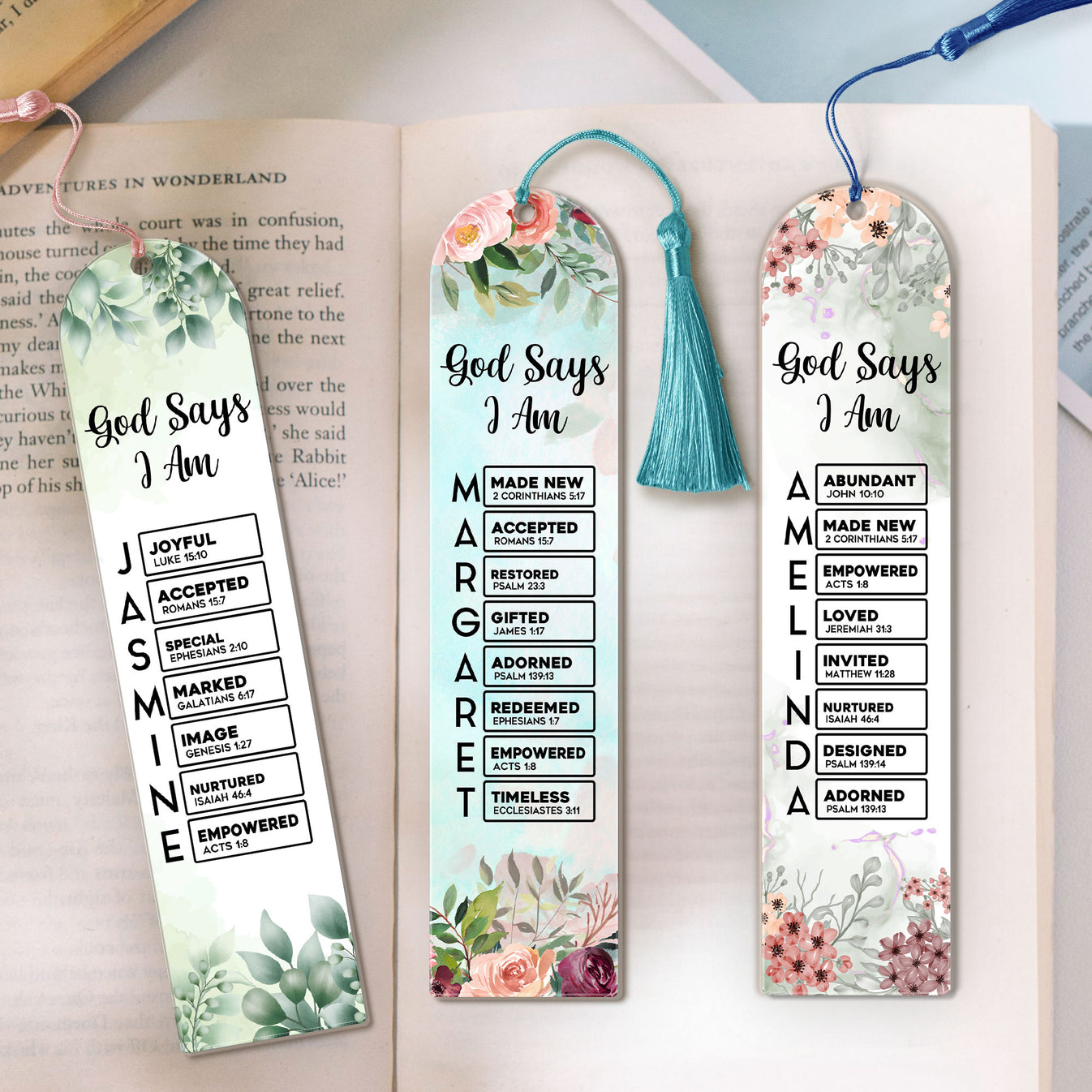 God Says I Am Name In Bible Verse - Custom Acrylic Bookmark – Macorner
