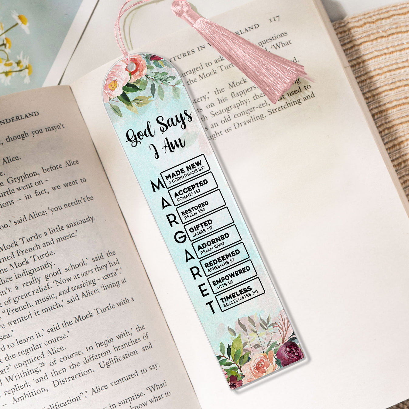 God Says I Am Name In Bible Verse - Custom Acrylic Bookmark – Macorner