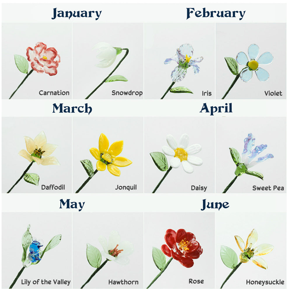Personalized Glass Birth Month Flowers – Macorner