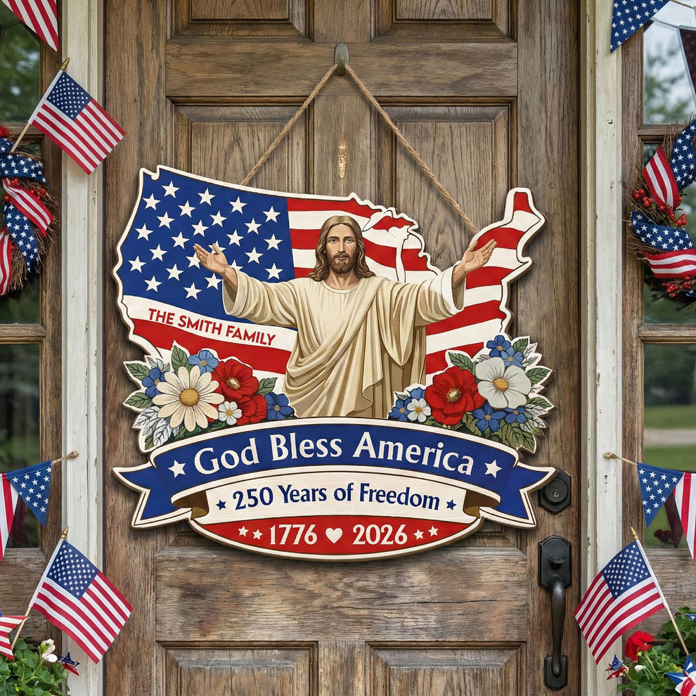 God Bless America - Personalized Wood Sign – Macorner