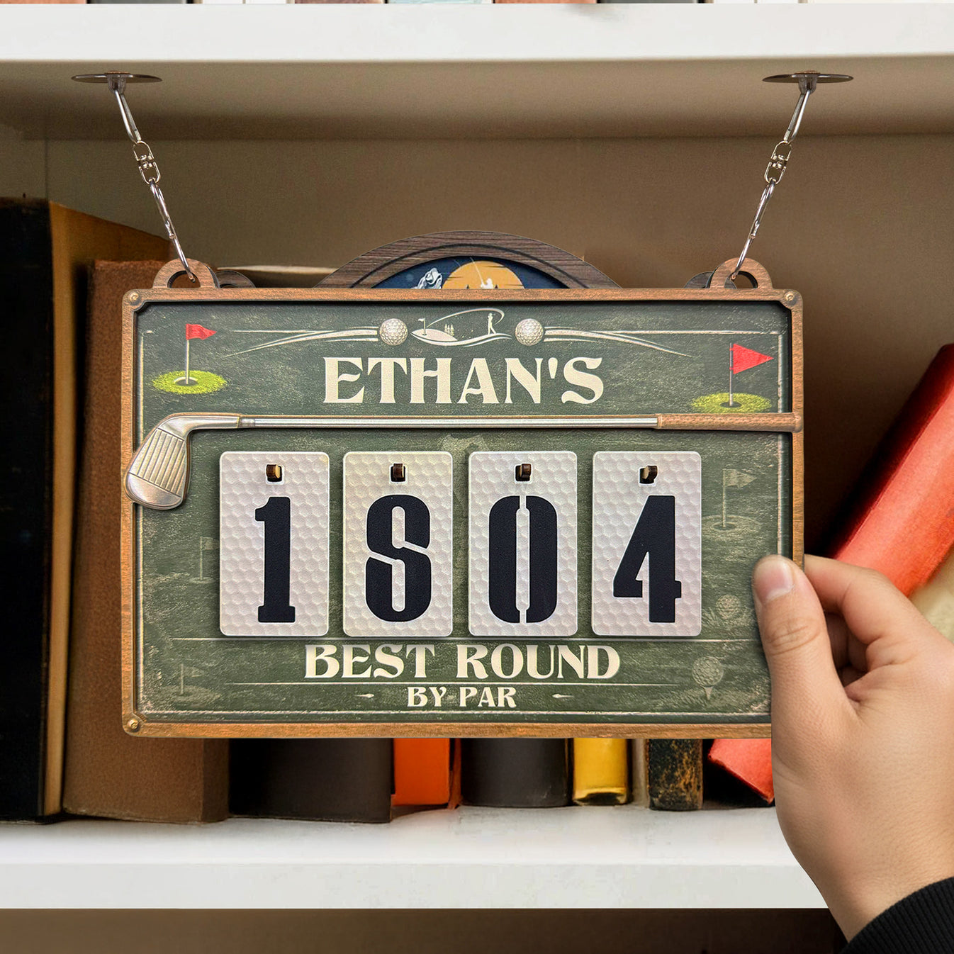 Golf Best Round By Par - Personalized Hanging Golf Tracker – Macorner