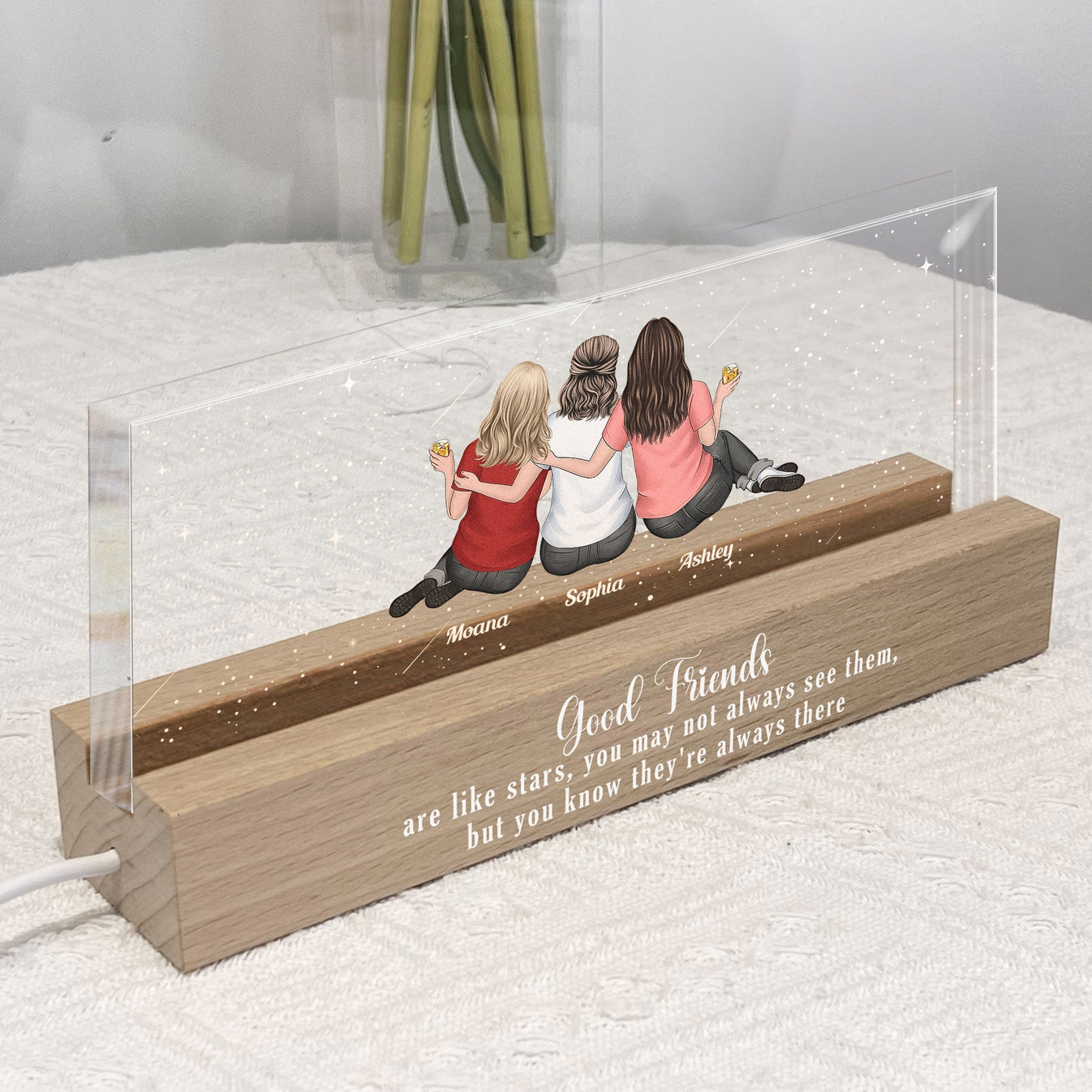 Good Friends Are Like Stars - Personalized LED Night Light – Macorner