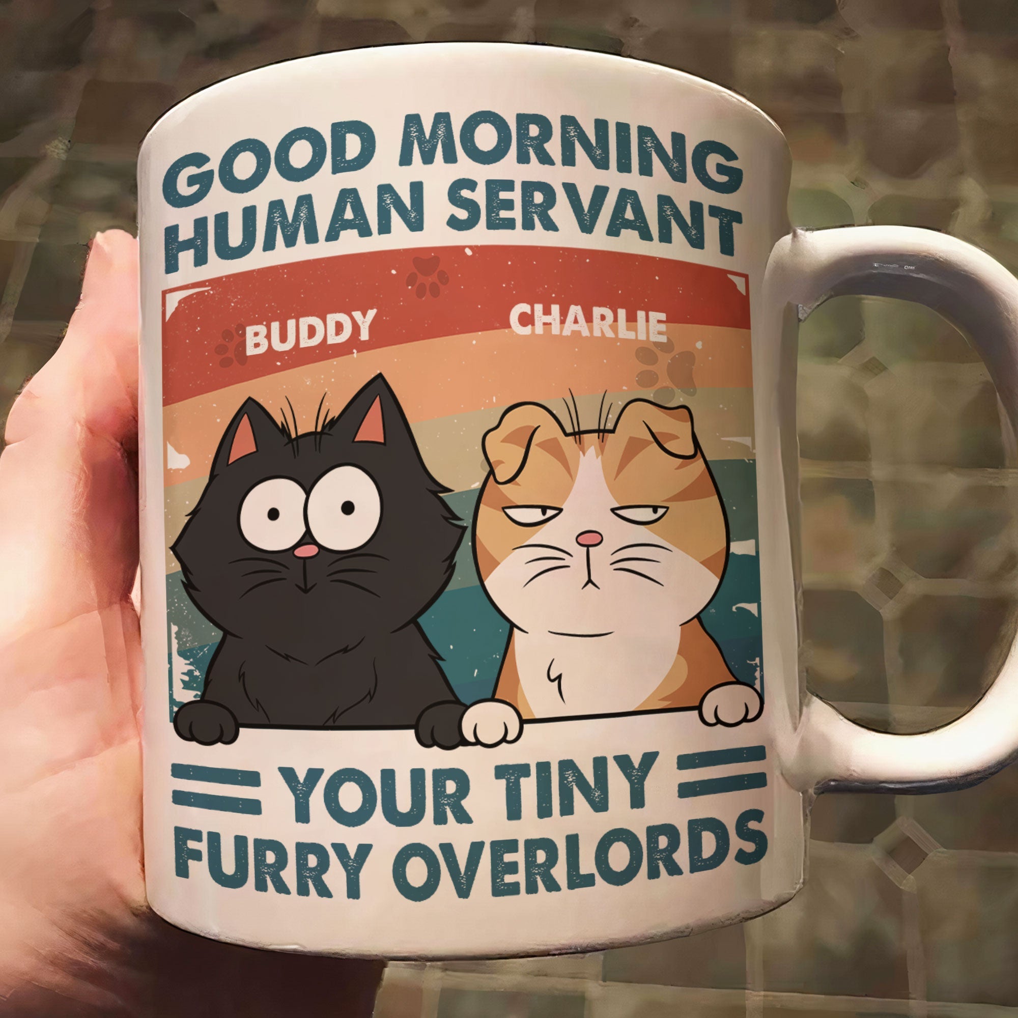 Good Morning Human Servant - Personalized Mug – Macorner