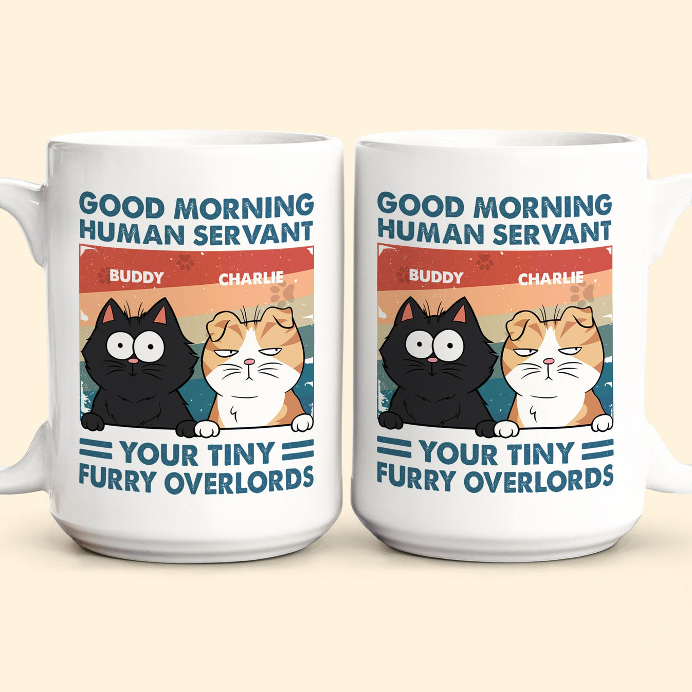 Good Morning Human Servant - Personalized Mug – Macorner