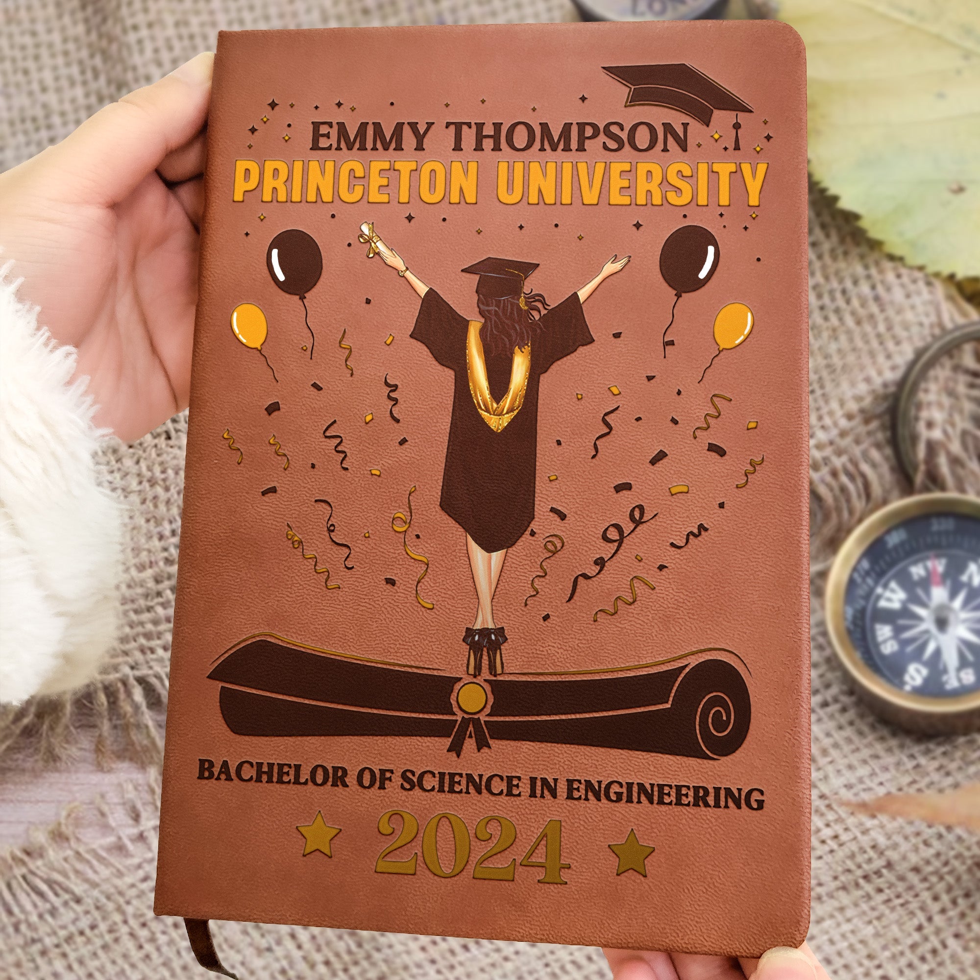 Graduation Ceremony - Personalized Leather Journal – Macorner