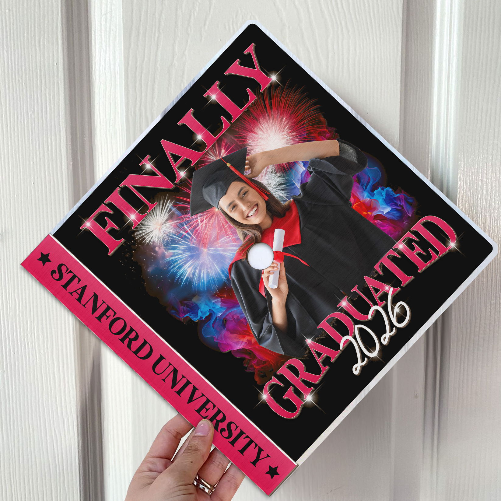 Graduation Custom Name And Photo - Personalized Photo Graduation Cap T ...