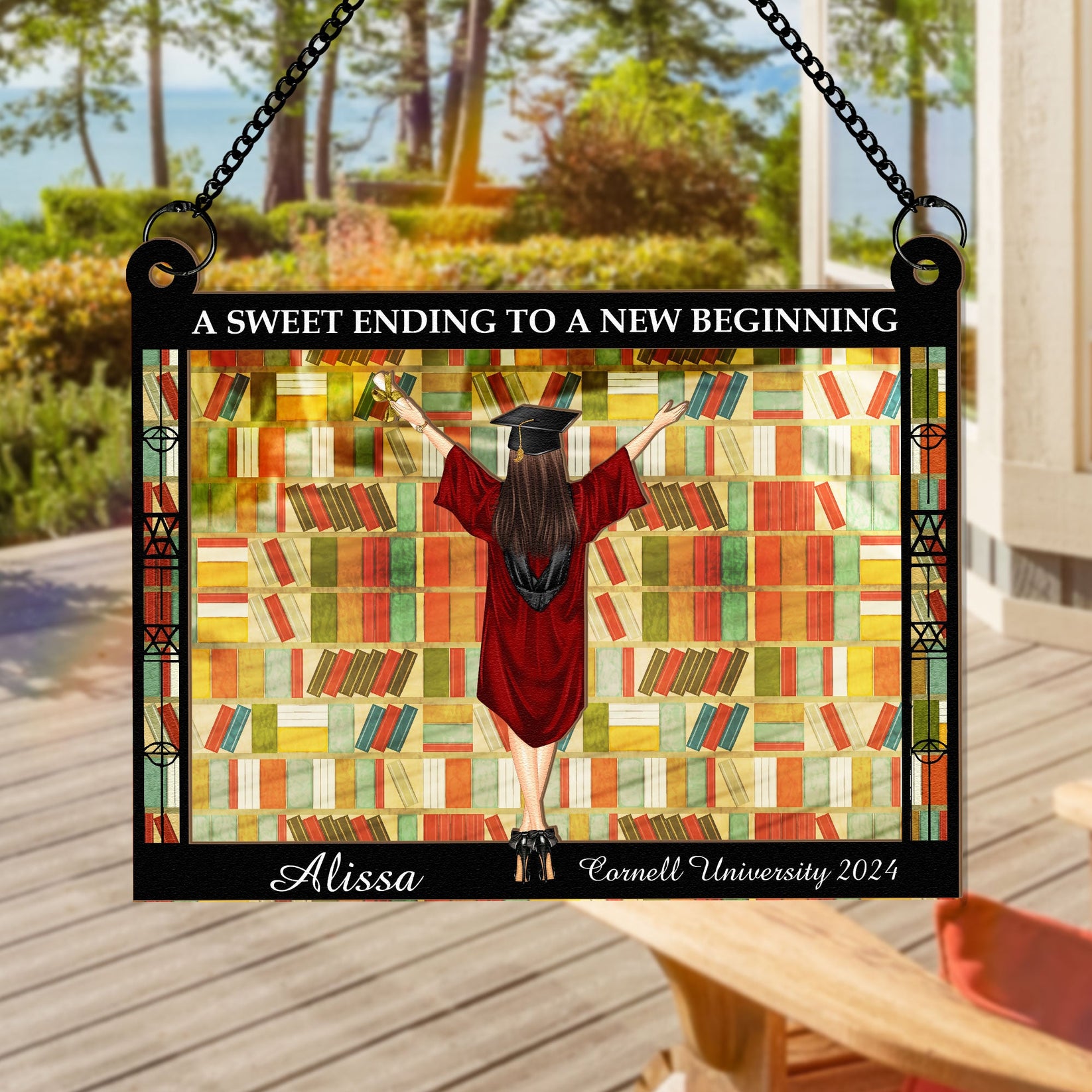 Graduation Gift Suncatcher - Personalized Window Hanging Suncatcher ...