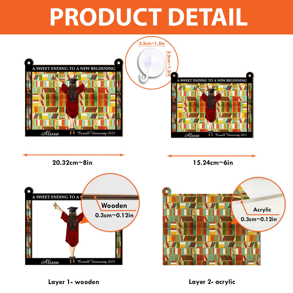 Graduation Gift Suncatcher - Personalized Window Hanging Suncatcher ...