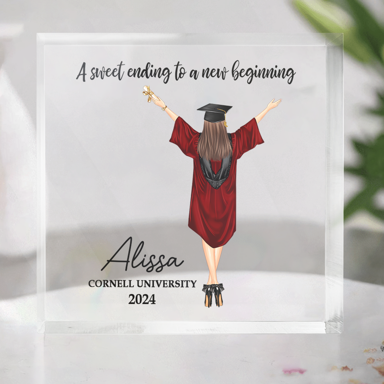 Graduation Gifts A Sweet Ending - Personalized Acrylic Plaque – Macorner