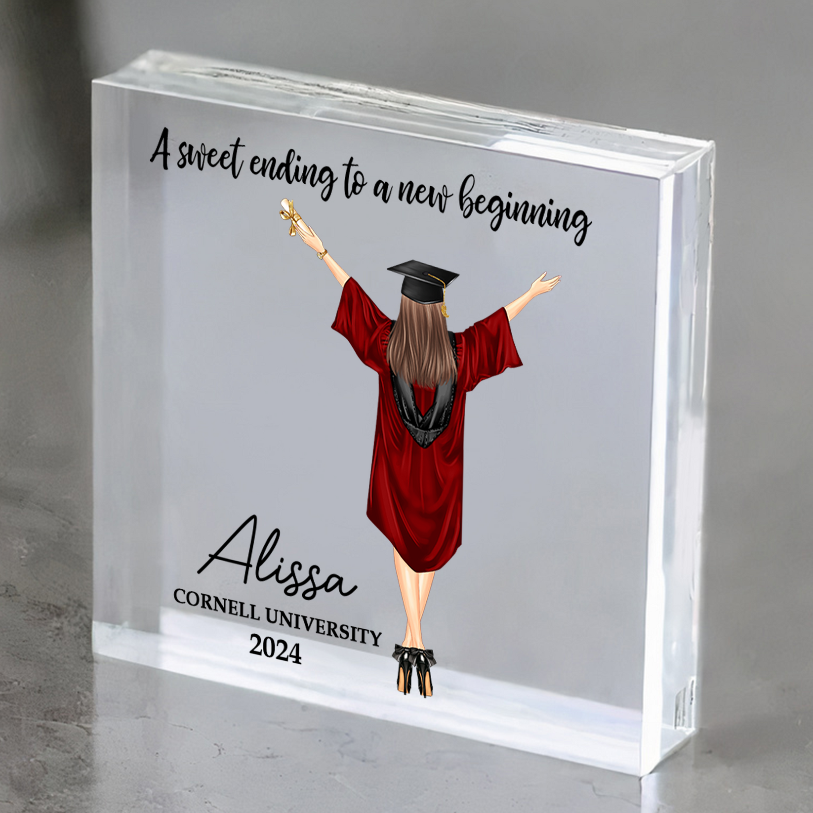 Graduation Gifts A Sweet Ending - Personalized Acrylic Plaque – Macorner