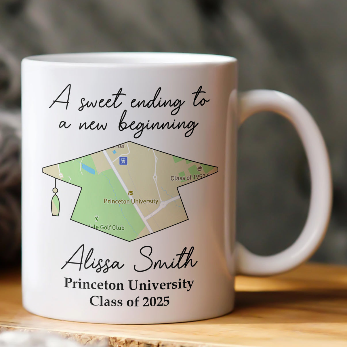 Graduation Location Map A New Beginning - Personalized Mug – Macorner