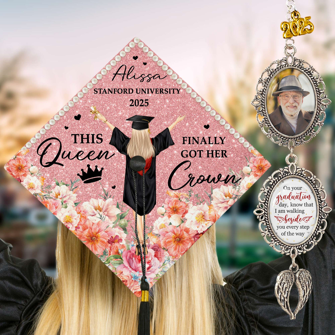 Graduation Set Gift - Personalized Graduation Cap Topper And Tassel ...